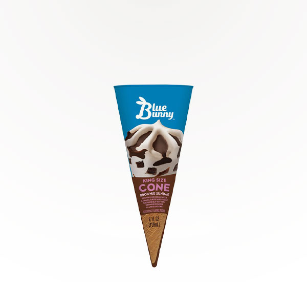 Blue Bunny King Size Cone – Brownie Sundae Delivered Near You | Saucey